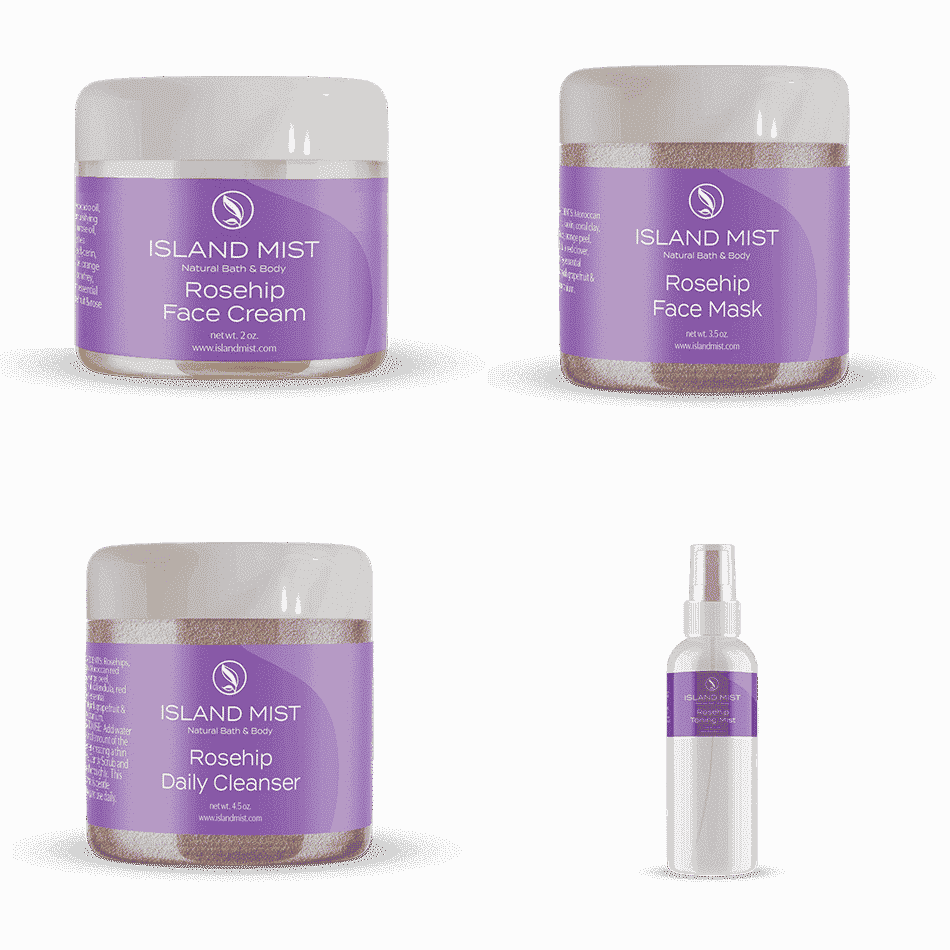 Island Mist Natural Bath & Body Rosehip Collection